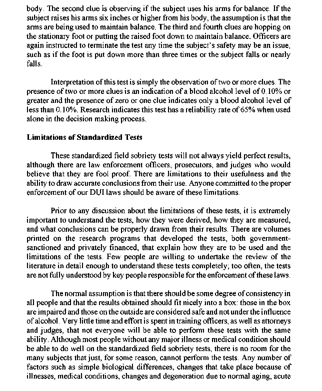 Appendix 7-2 Understanding Standardized Field Sobriety Testing - vLex ...