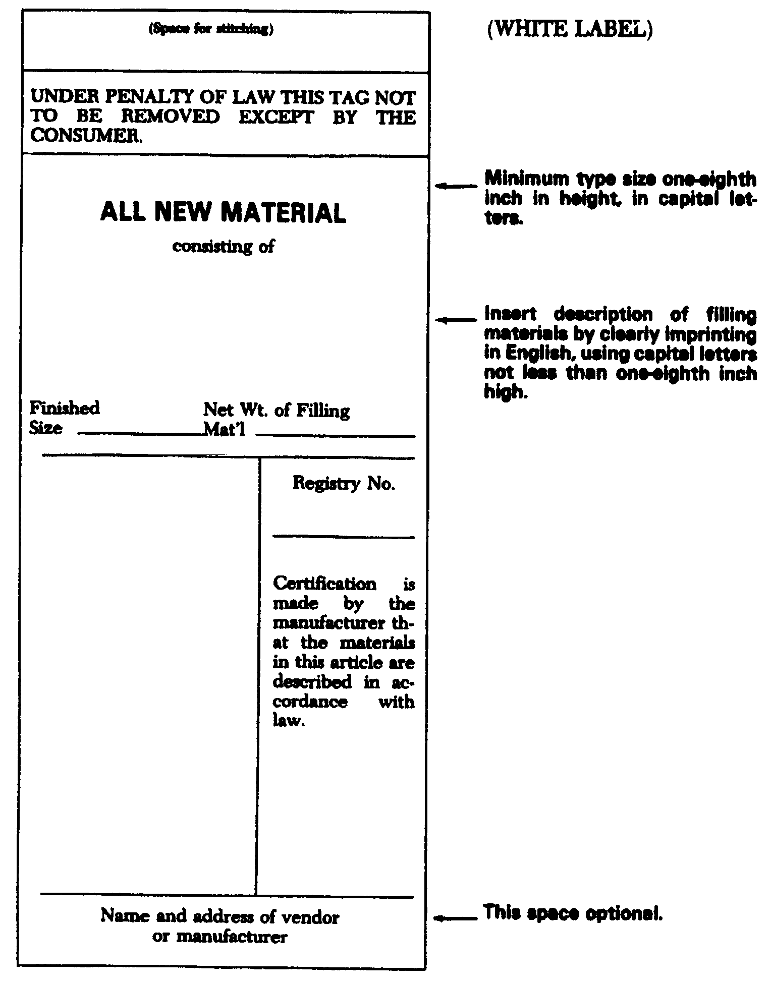 § 1126 - Official Law Label Requirements. | State Regulations | US Law ...